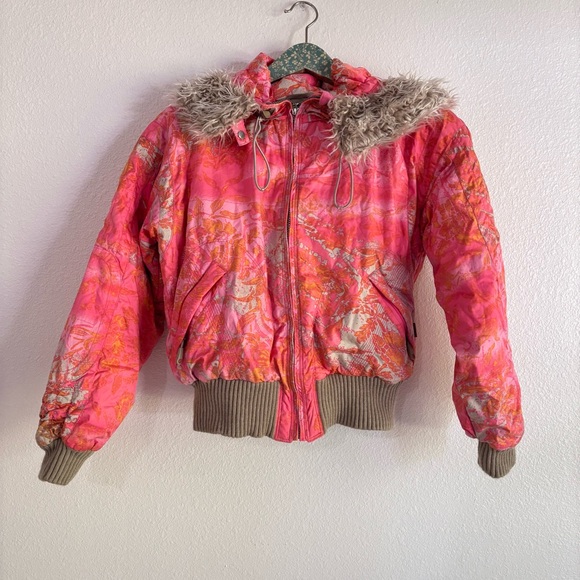 Obermeyer | Jackets & Coats | Obermeyer Pink And Orange Fur Hood Dharma ...